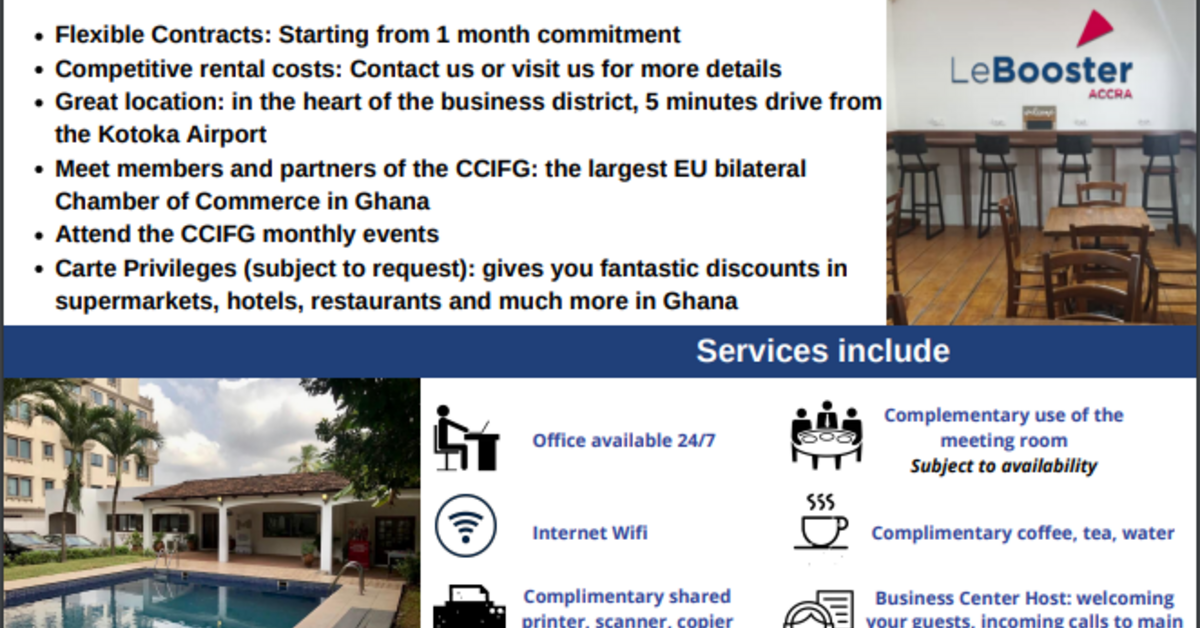 Discover our Business Center: Le Booster | CCI FRANCE GHANA
