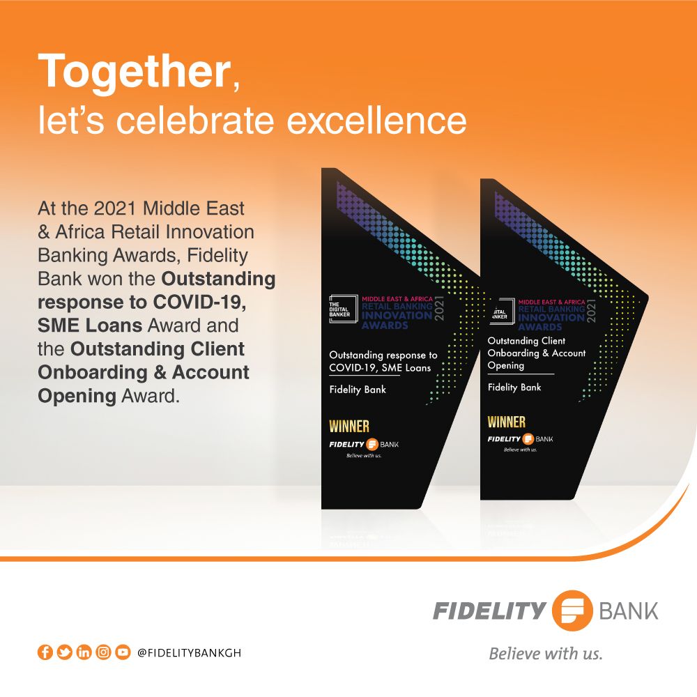 Fidelity Bank wins 2 Awards at the 2021 MEA Retail Innovation Banking ...